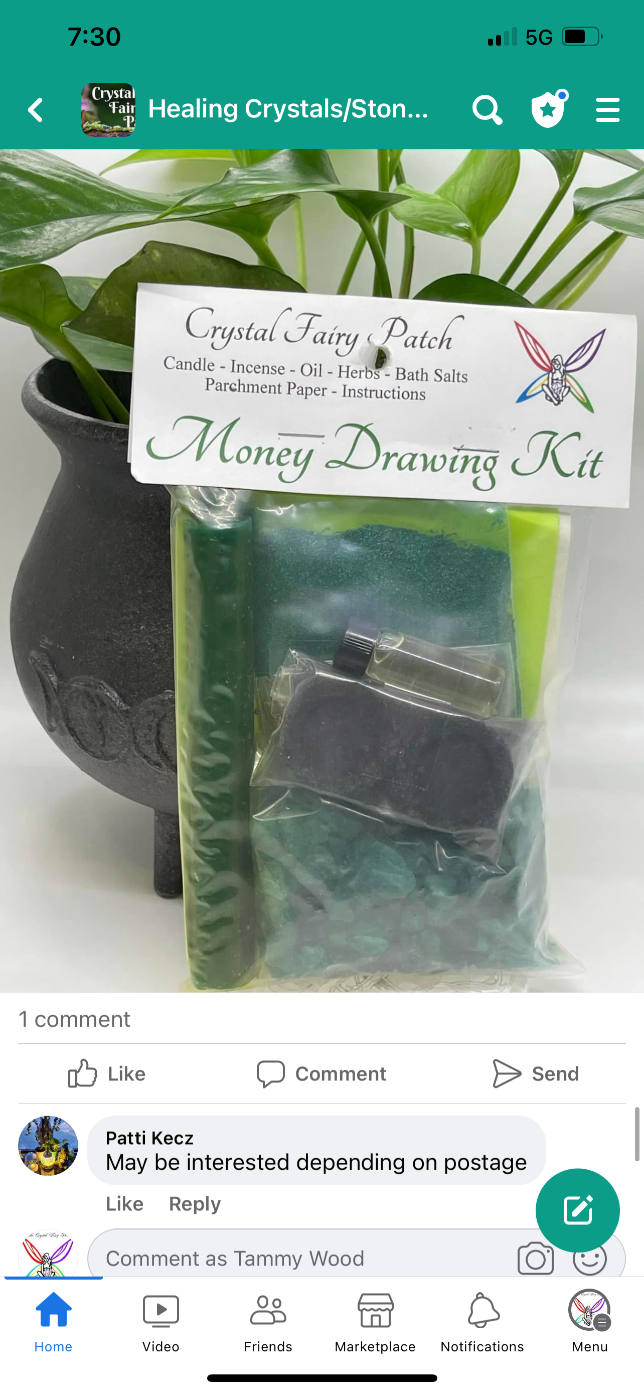 Money Drawing Ritual Kit | Crystal Fairy Patch by Vegas Crystal ...